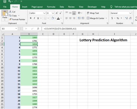 Lottery Prediction Algorithm Excel Predict Lotto Numbers Using Excel