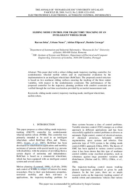 Pdf Sliding Mode Control For Trajectory Tracking Of Nonholonomic Wheeled Mobile Robots