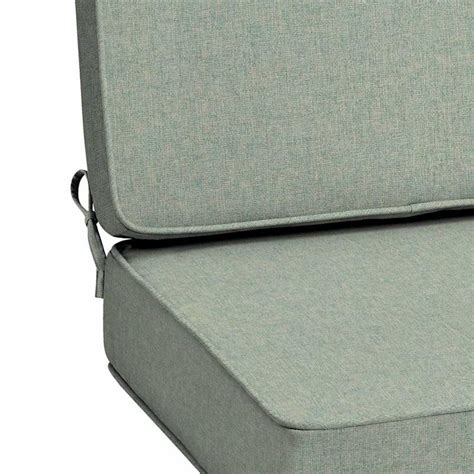 Spa Blue Premium Woven Outdoor Deep Seat Cushion At Home