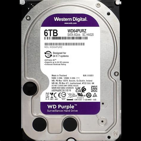 Жесткий диск Western Digital WD Purple, 3.5", 6 ТБ купить в Кишиневе ...