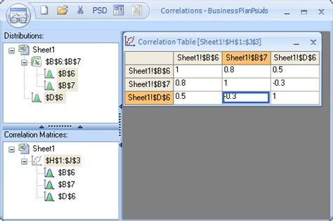 Risk Solver Define Correlations Solver