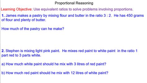 Proportional Reasoning Mr