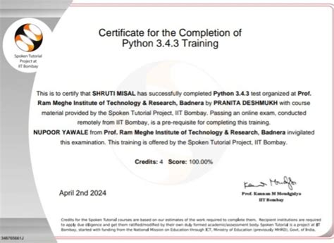 Shruti Raju Misal On Linkedin Certification Pythonprogramming