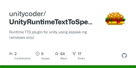Github Unitycoder Unityruntimetexttospeech Runtime Tts Plugin For Unity Using Espeak Ng