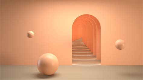 2024년 올해의 복숭아 솜털 색상 3d 초현실적 디자인 3d 초현실적 렌더링 0명에 대한 스톡 사진 및 기타 이미지 0명 3차원 형태 개념 Istock