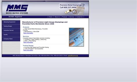 Micro Matrix Systems Metal Stamping