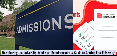 Deciphering The University Admission Requirements A Guide To Getting