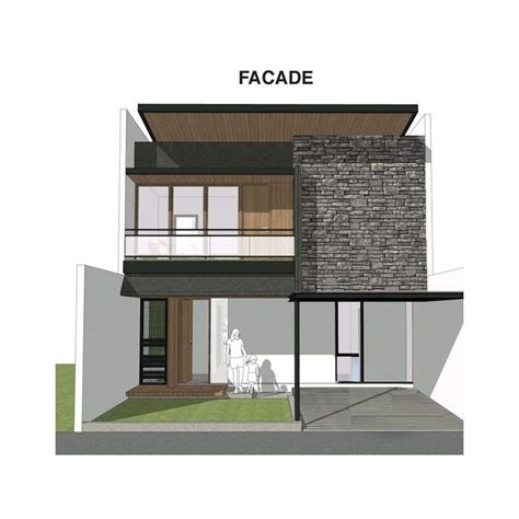 Entry 1 By Alviolette For Modern Minimalist Brick Facade Design