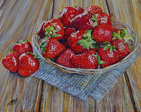 Картина Клубника Размеры 50x40 Год 2019 Цена 17000 рублей Художник Савелюшкина Юлия