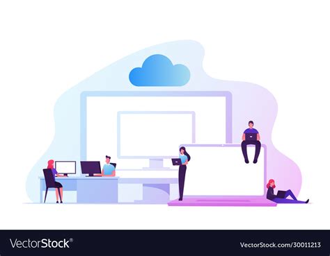 virtual machines vms technology concept royalty free vector