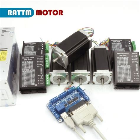 4 Axis Nema23 425oz Dual Shaft Stepper Motor And 256 Microstep Steppr Motor Illesztőprogram Cnc