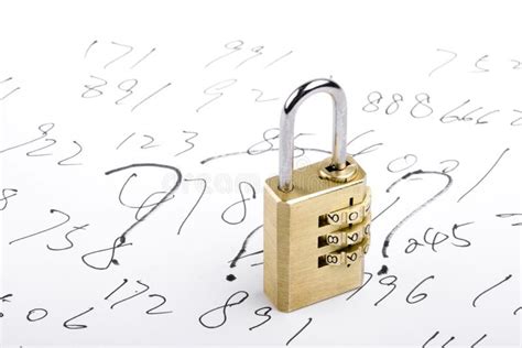 Combination Lock And Numbers Stock Photo Image Of Question Padlock 6379862