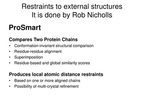 Ppt Refinement Of Macromolecular Structures Using Refmac5 Powerpoint Presentation Id4780119
