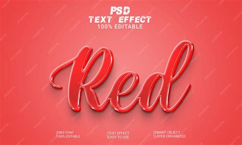 Premium Psd Red 3d Text Effect