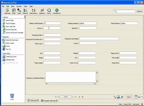 Entering Data In The Workbench Workbench Workflows Specify