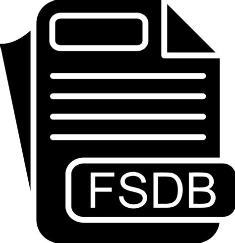 Fsdb File Format Glyph Icon 53904431 Vector Art At Vecteezy