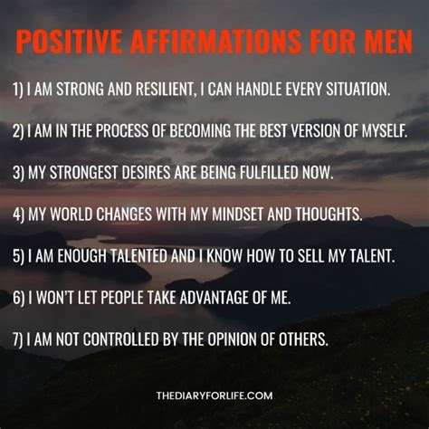75 Most Powerful Positive Affirmations For Men