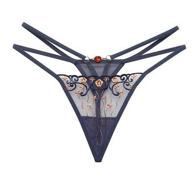 Mini String Tanga transparent Dessous Slip sexy Panty schwarz Reizwäsche S M L eBay