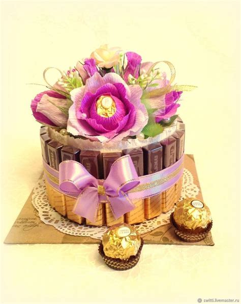 Торт из шоколадок Мерси в интернет магазине на Ярмарке Мастеров Букеты Мытищи доста