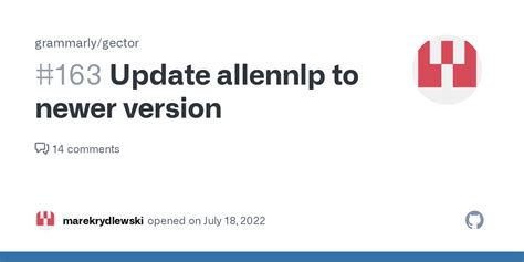 Update Allennlp To Newer Version Issue 163 Grammarly Gector GitHub
