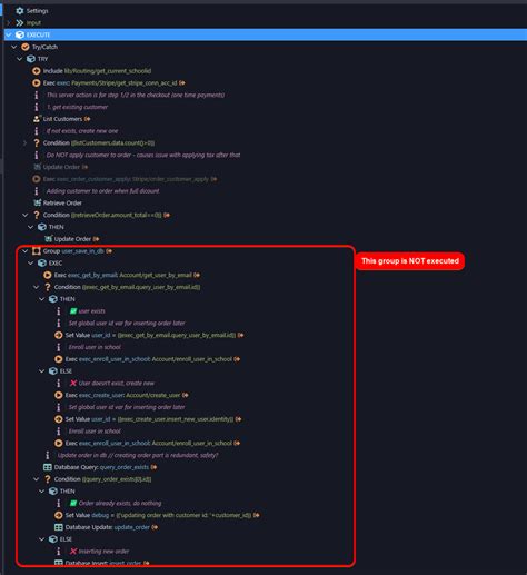 group in server action is not being executed bugs wappler community