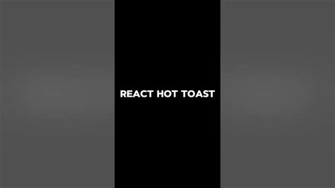 React Hot Toast Youtube