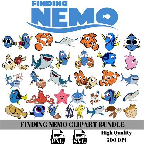 Finding Nemo Png Finding Nemo Svg Finding Nemo Dory Nemo Etsy Nemo
