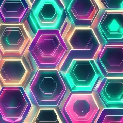 Premium Ai Image Abstract Futuristic Hexagonal Pattern Background
