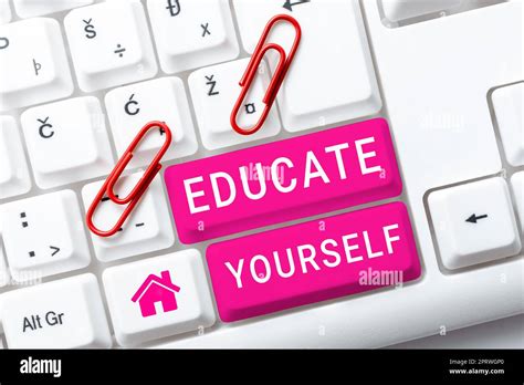 Inspiration Showing Sign Educate Yourself Internet Concept Producing The Intended Purpose Or