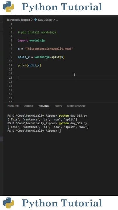 splitting words in python python tutorial youtube