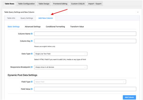 Acf Field Integration With Ninja Table Column Wp Manage Ninja