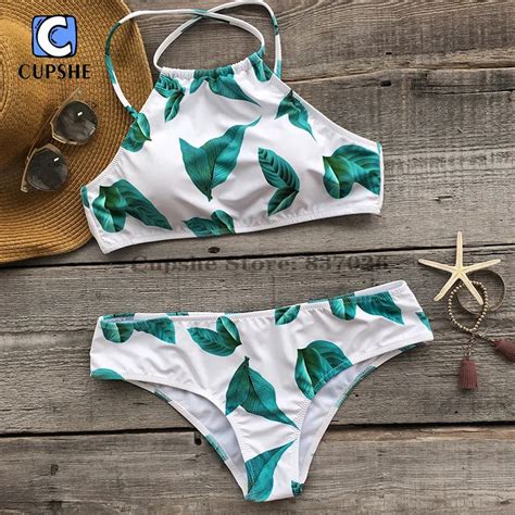 Cupshe Learn To Fly Leaves Bikini Set Bikinis Leaves Bikini Cupshe