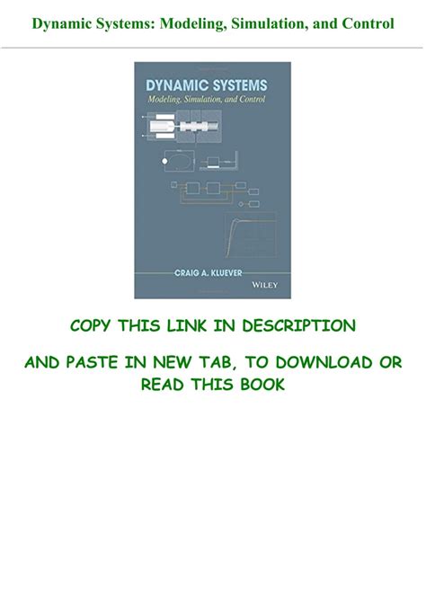 Pdf Download Dynamic Systems Modeling Simulation And Control Full