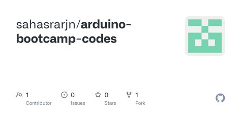 Github Sahasrarjnarduino Bootcamp Codes