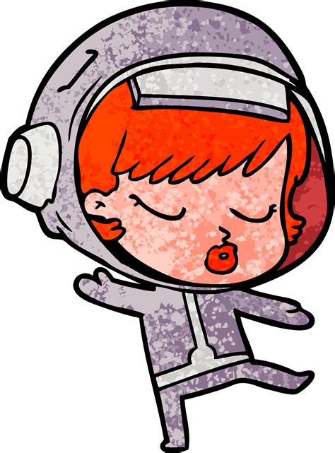 Cartoon Pretty Astronaut Girl Dancing 45144295 Png