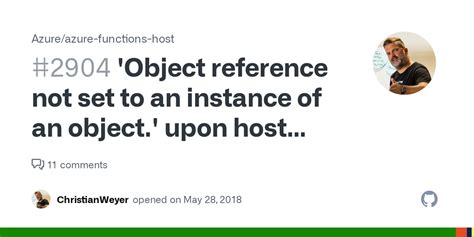 Object Reference Not Set To An Instance Of An Object Upon Host Start With Functions V2