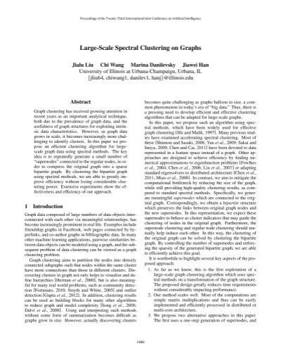 Large Scale Spectral Clustering On Graphs Ijcai