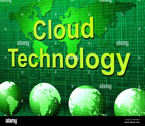 Cloud Computing Indicating Information Technology And Networking Stock