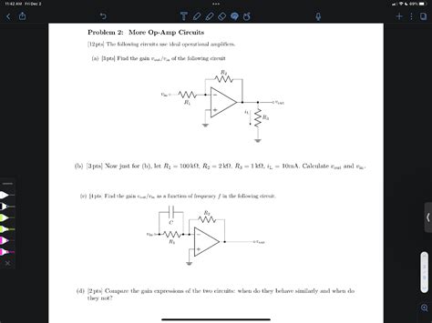 Solved Problem More Op Circuits Pts The Chegg Com