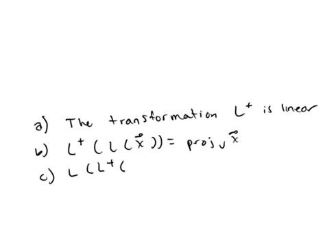 Pseudoinverse Hand Calculation Given The Matrix H Compute A The Rank Of H B The