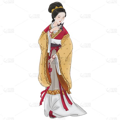 工笔画中国风女性人物插画贴纸1