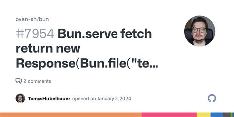 Bun Serve Fetch Return New Response Bun File Test Sometimes