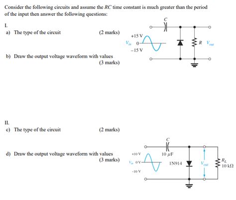 Solved Consider The Following Circuits And Assume The RC Chegg