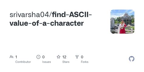 Github Srivarsha04find Ascii Value Of A Character