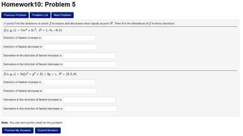 Solved Homework10 Problem 5 Previous Problem Problem List