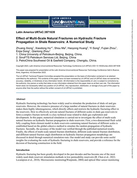 Pdf Effect Of Multi Scale Natural Fractures On Hydraulic Fracture Propagation In Shale