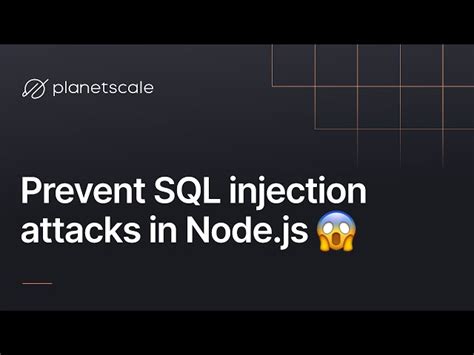 How To Prevent Sql Injection Attacks In Nodejs Hng Learn
