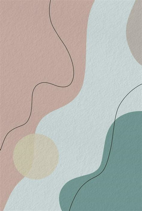 Modern Works Art Aesthetic Pastel Geometric Textured Blob Background