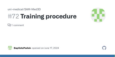 training procedure · issue 72 · uni medical sam med3d · github