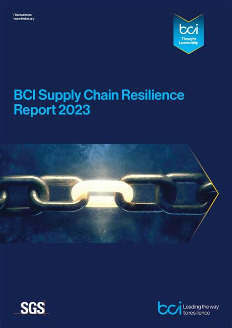 The Bci Supply Chain Resilience Report 2023 Sponsored By Sgs Sgs